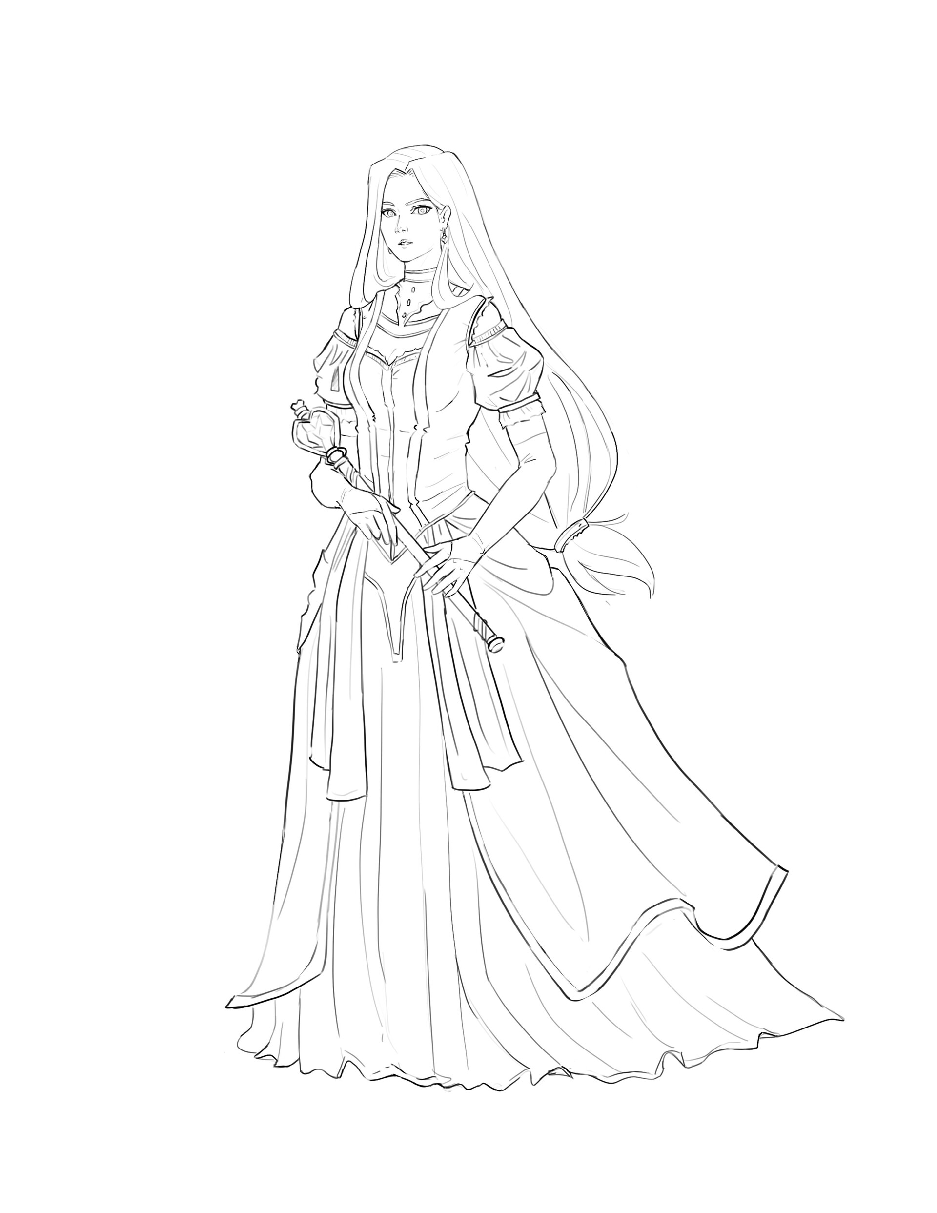 elite dresses coloring pages