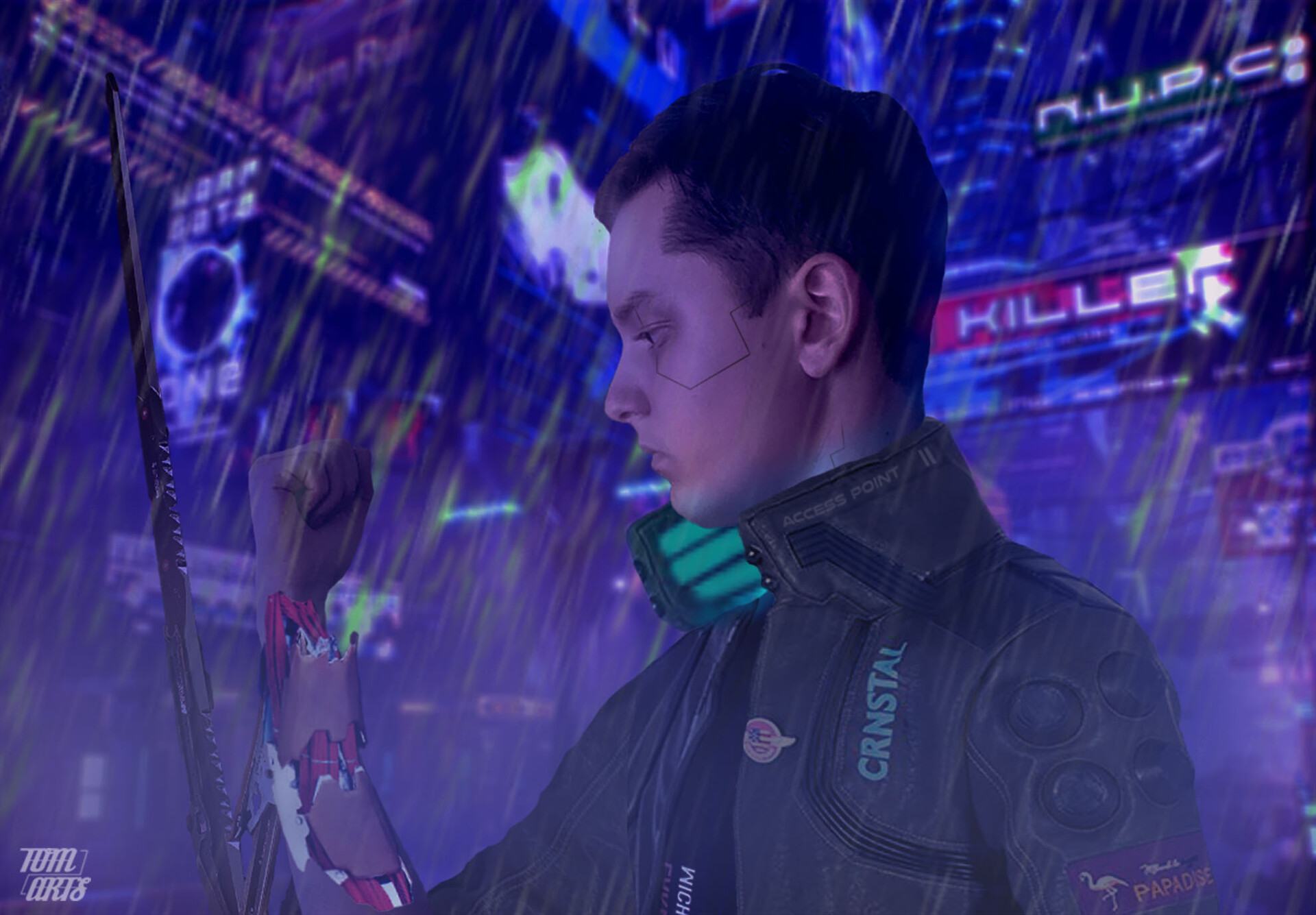 ArtStation - Обработка в стиле cyberpunk 2077