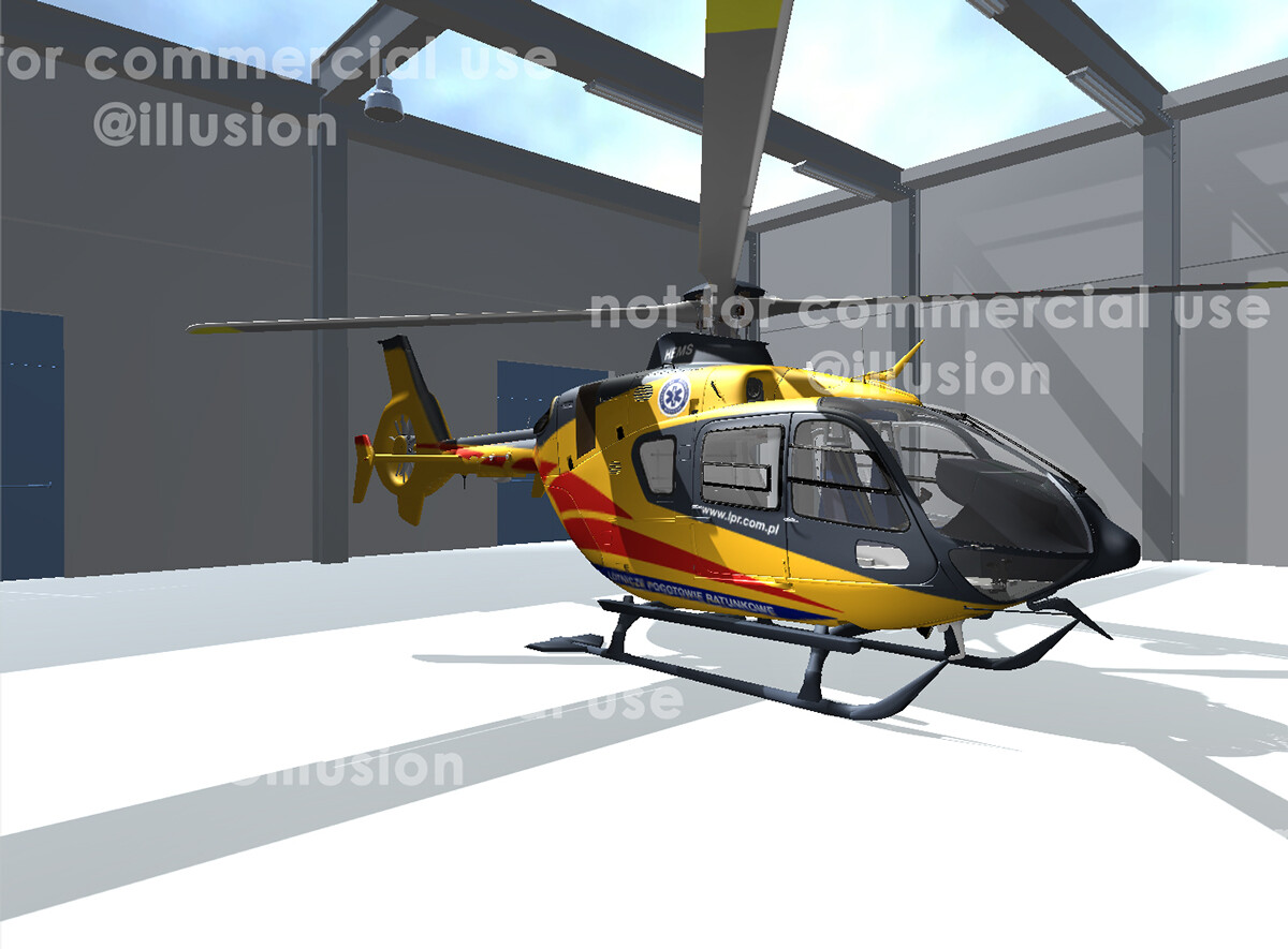 ArtStation - UNITY - helicopter EC135 walkaround