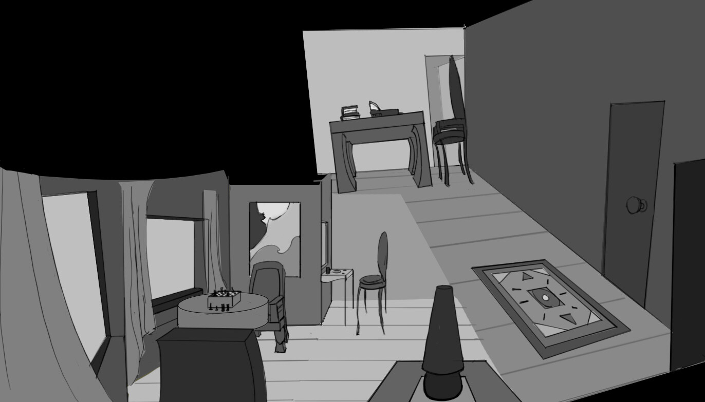 ArtStation - Storyboard Layout "Philips´Room" for Imagination productions