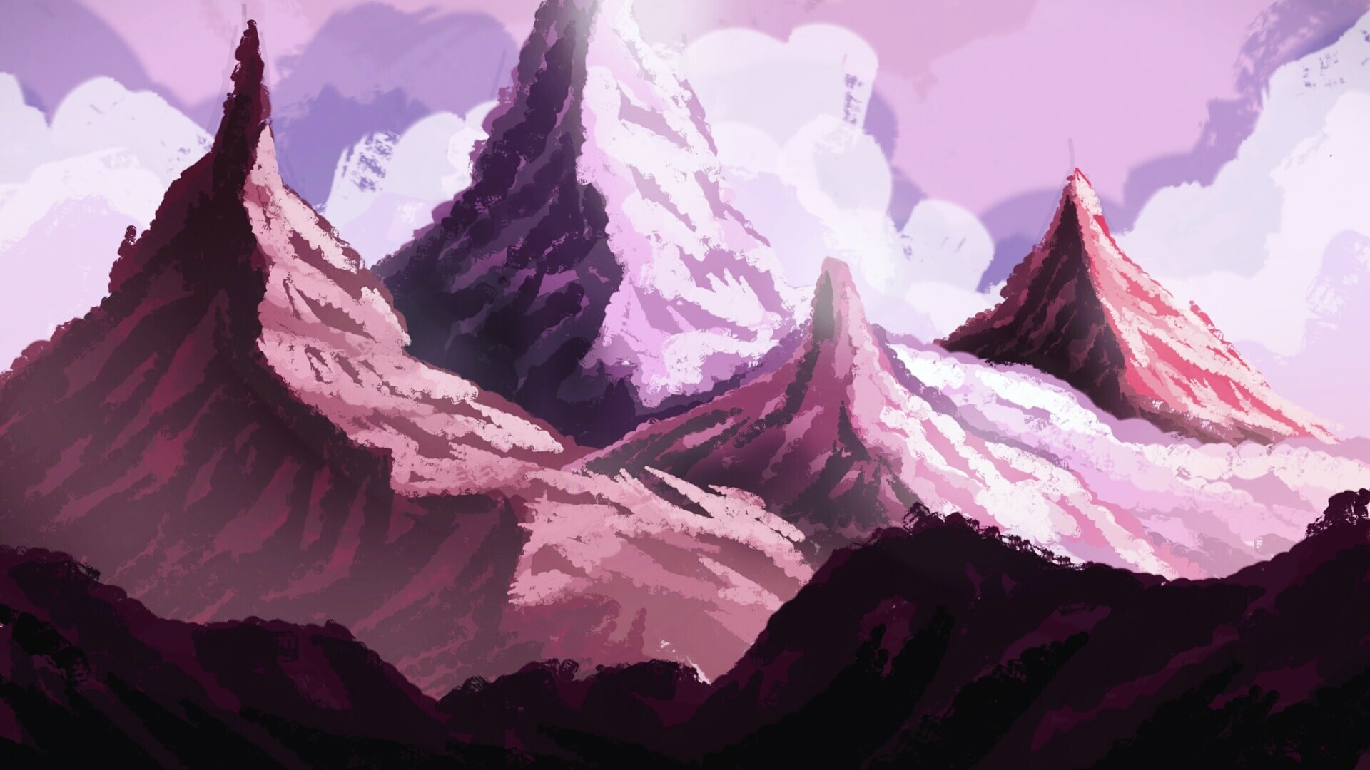ArtStation - Mountain study.