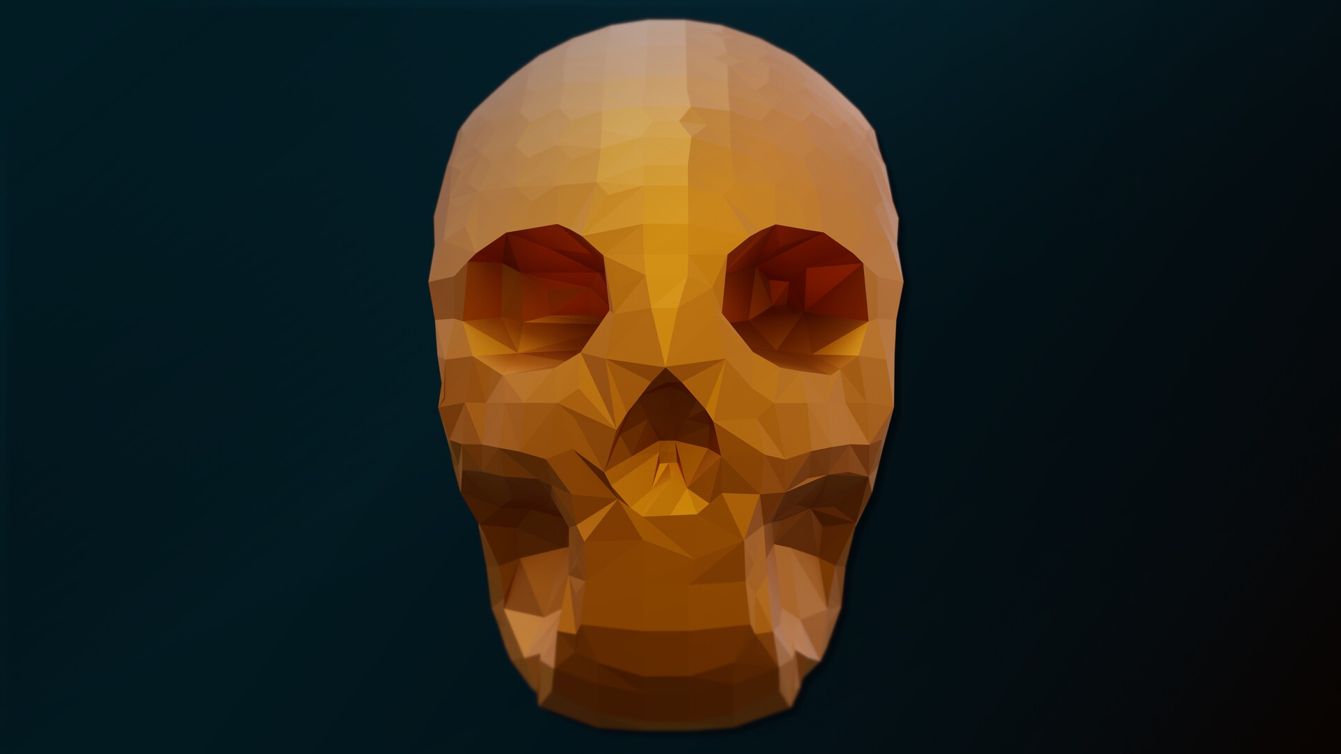 ArtStation - Low poly skull