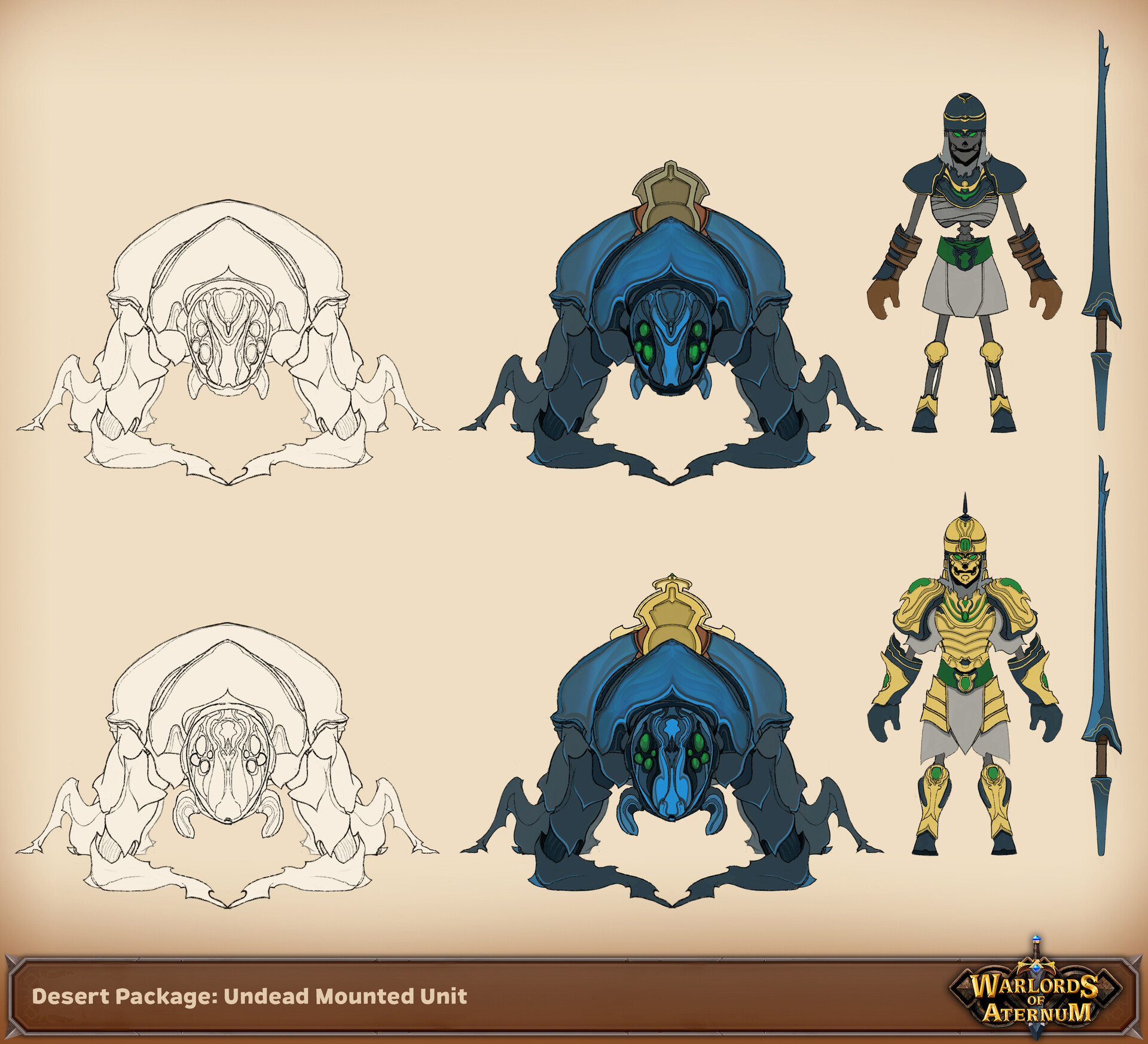 Emmanuel Malin - Warlords of Aternum - Undead Army concepts