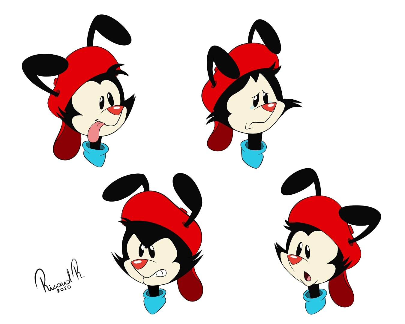 Ricardo Ricaud - Animaniacs 2020 - Characters Expressions Sheet Practice