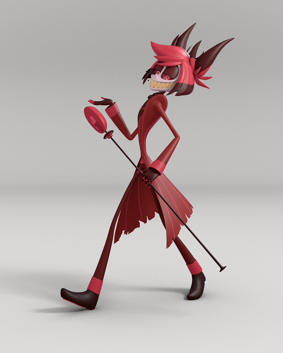 Angela Sae-Lam - Alastor - Hazbin Hotel (Fanart)