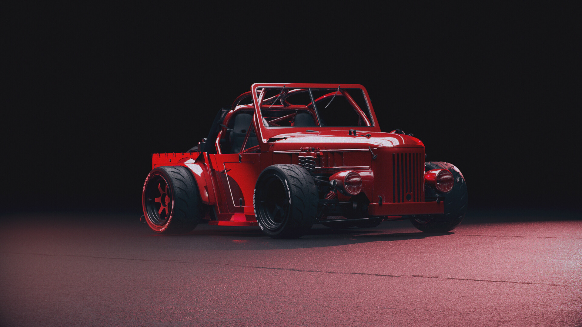 ArtStation - GAZ69A HOT ROD