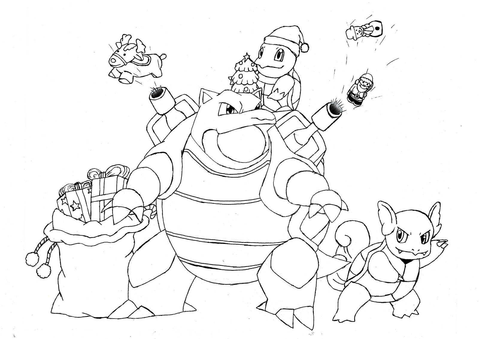 Hen Perets - Christmas Pokemon Drawing