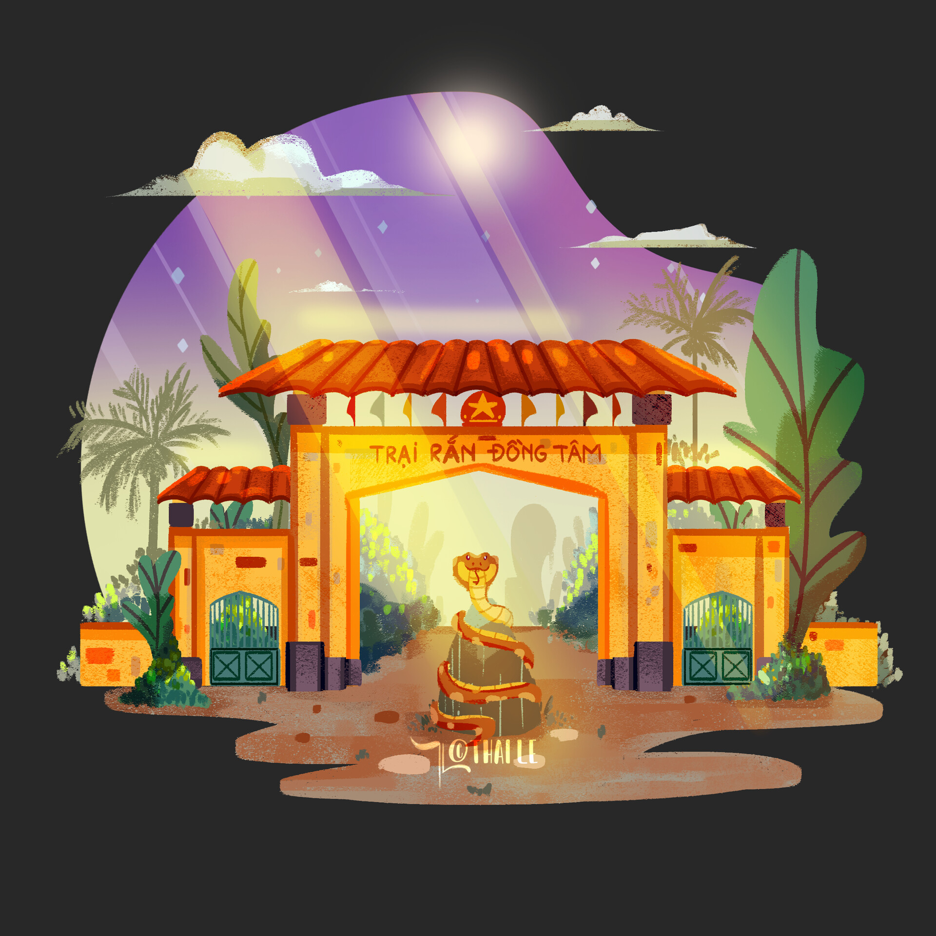 ArtStation - Vietnam Tourist Places: Dong Tam Snake Farm