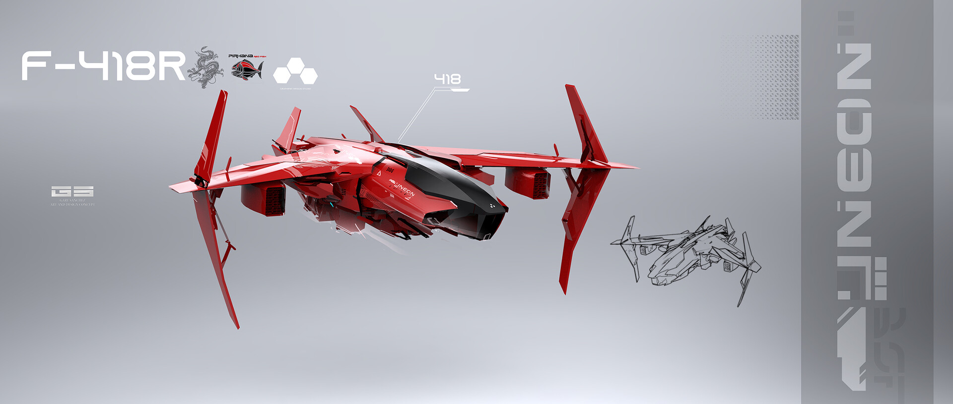 ArtStation - RED spaceship 418
