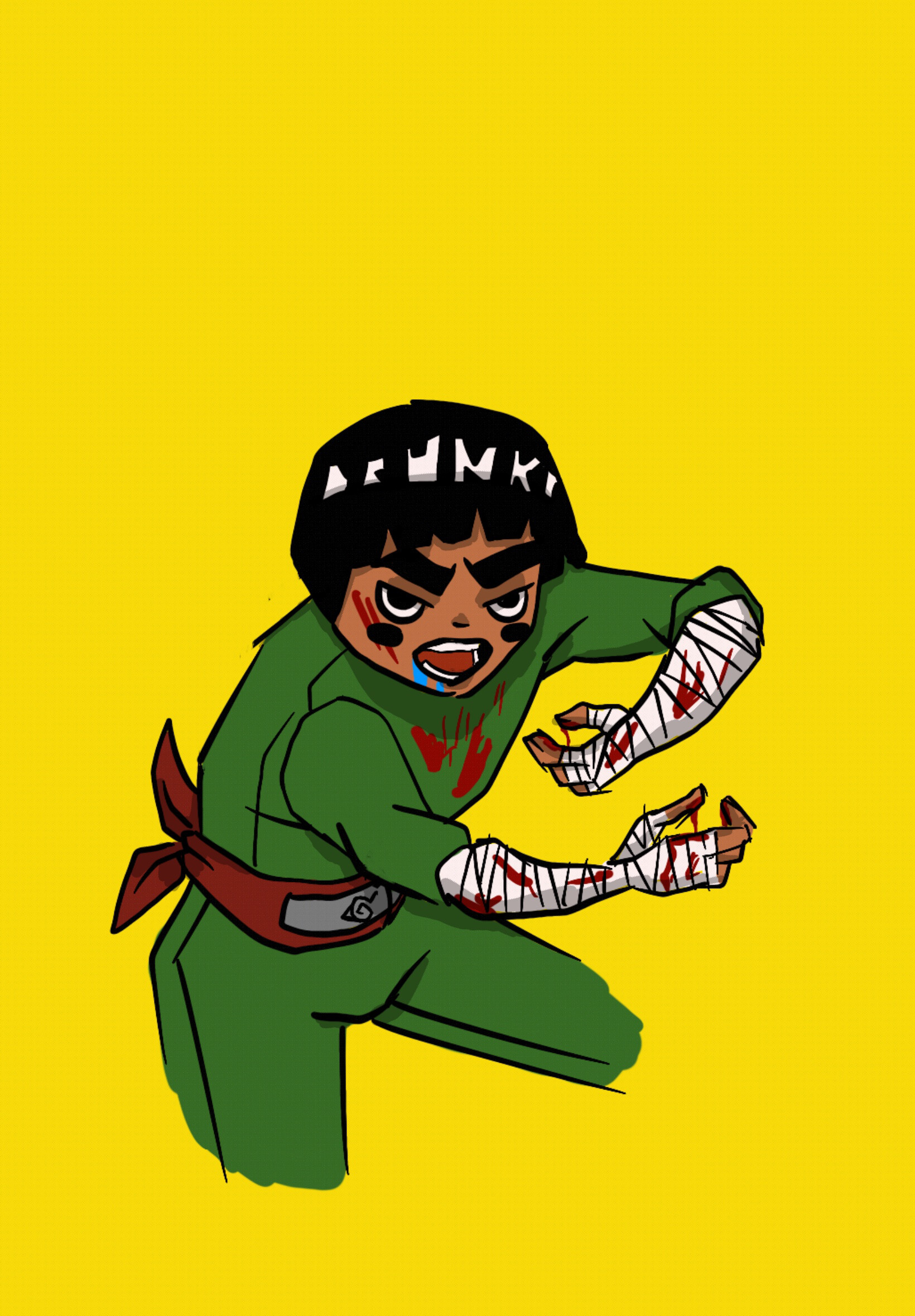 ArtStation - Drunken master rock lee