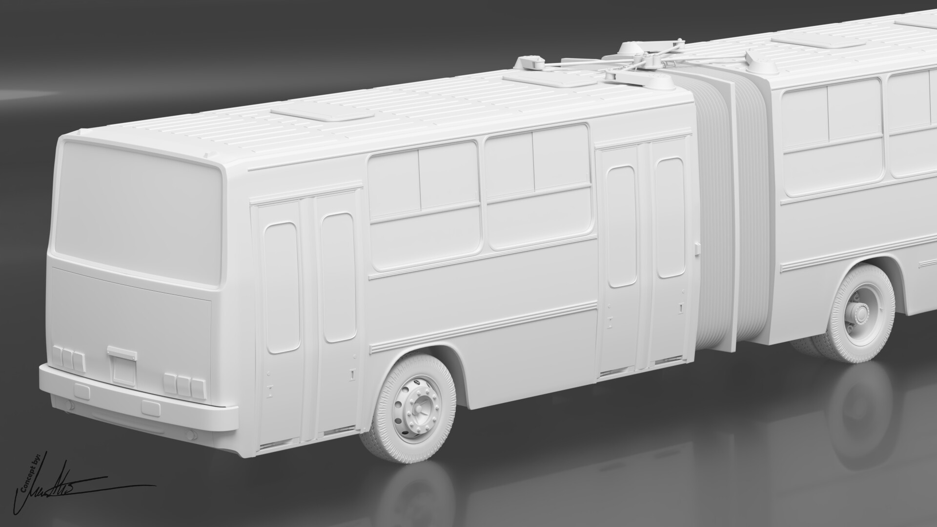 Mark Nemeth - Ikarus 280 bus - Untextured 3D model