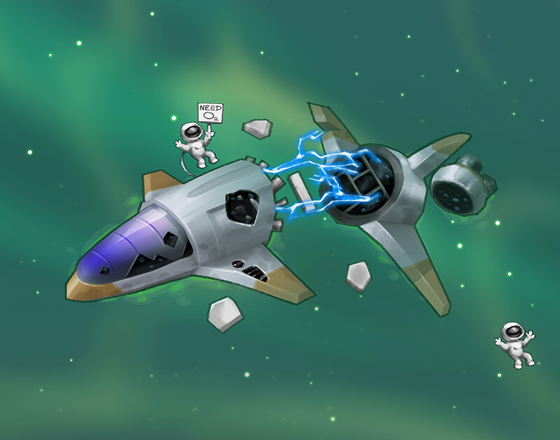 ArtStation - Captain kosmo spaceship BG