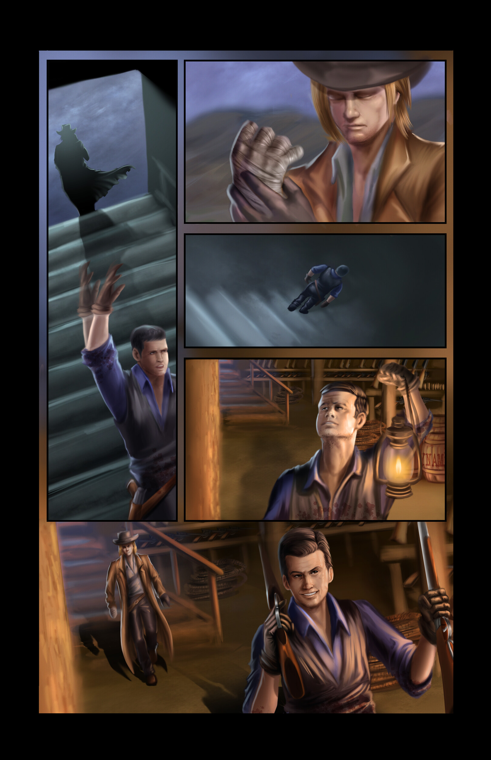 ArtStation - Samurai/Gunslinger issue 8 pages