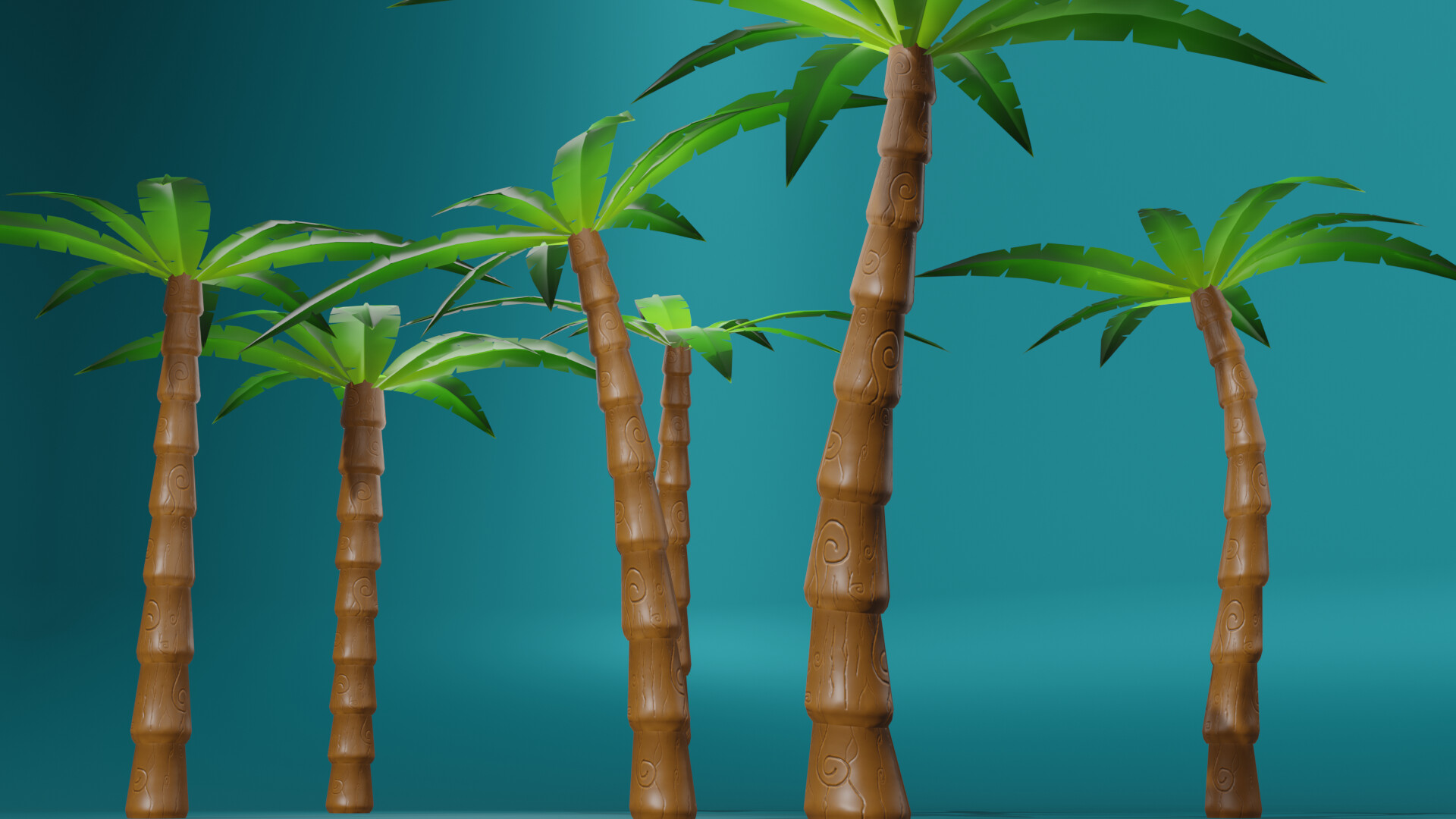 ArtStation - Stylized Palm Trees 3D