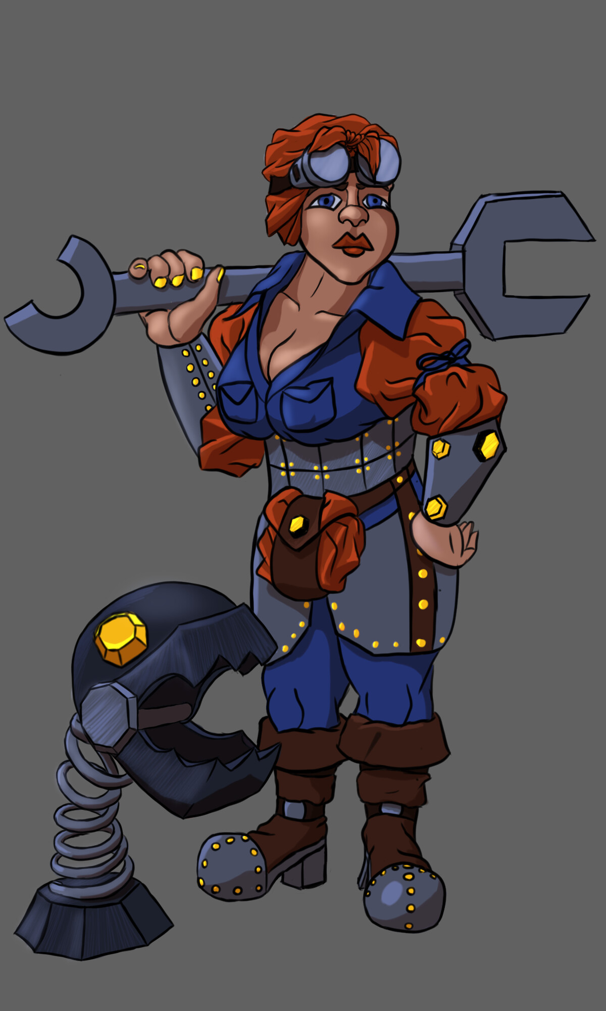 ArtStation - Rozy the riviter. Dwarf Artificer