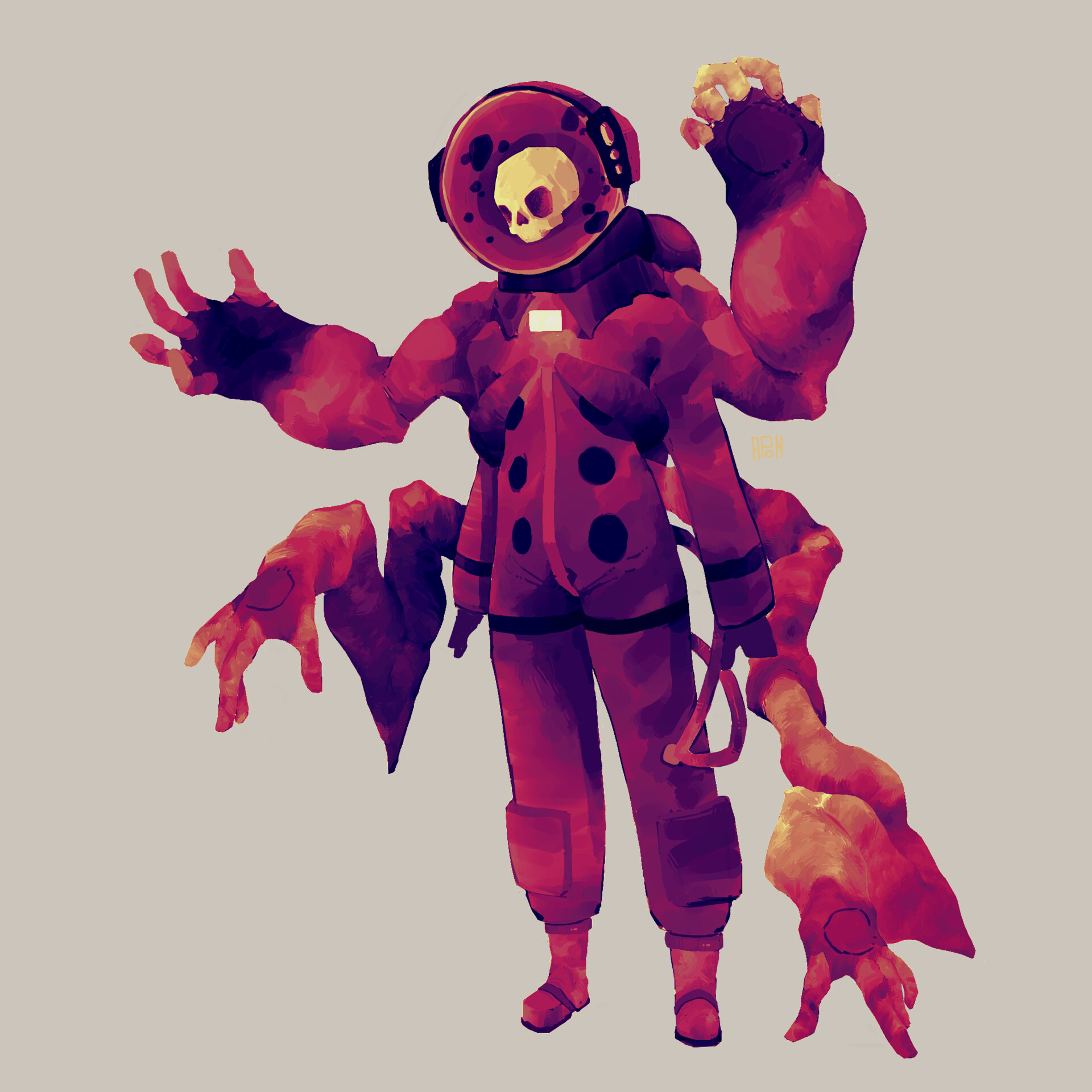 ArtStation - pink's being mighty sus rn - monster 22