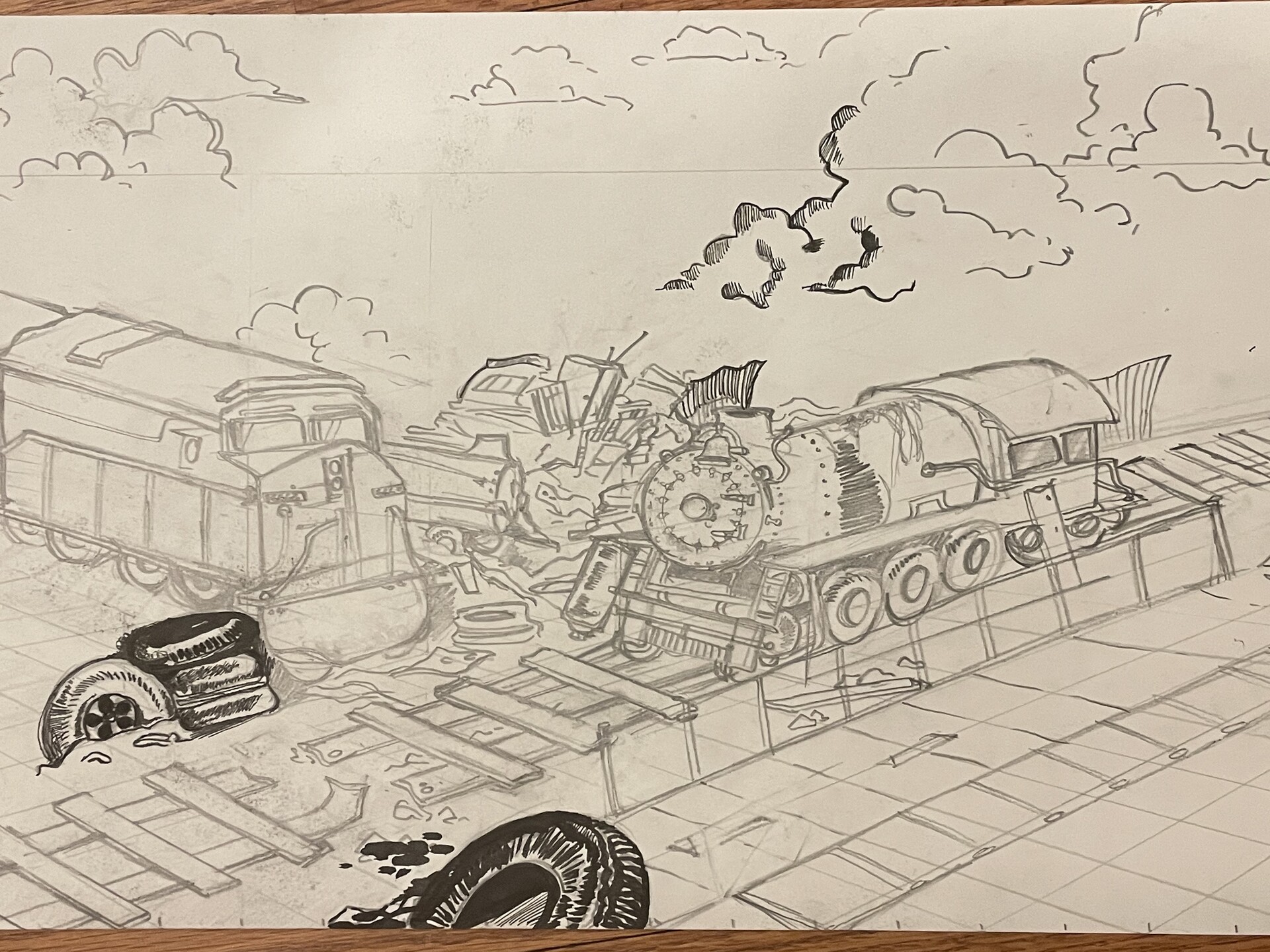 ArtStation - Train Cemetery