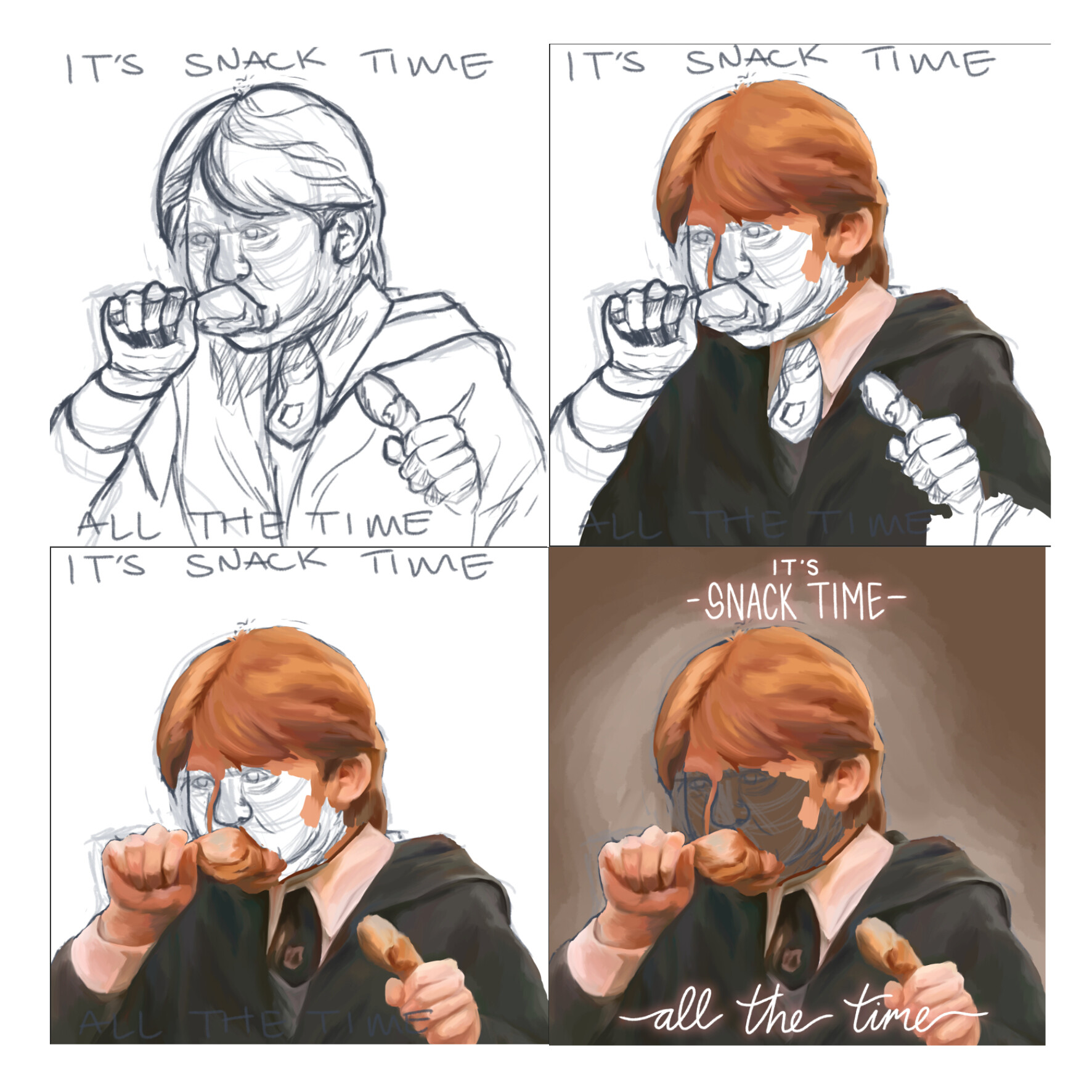 Caitlin Sue - Ron Eating Chicken