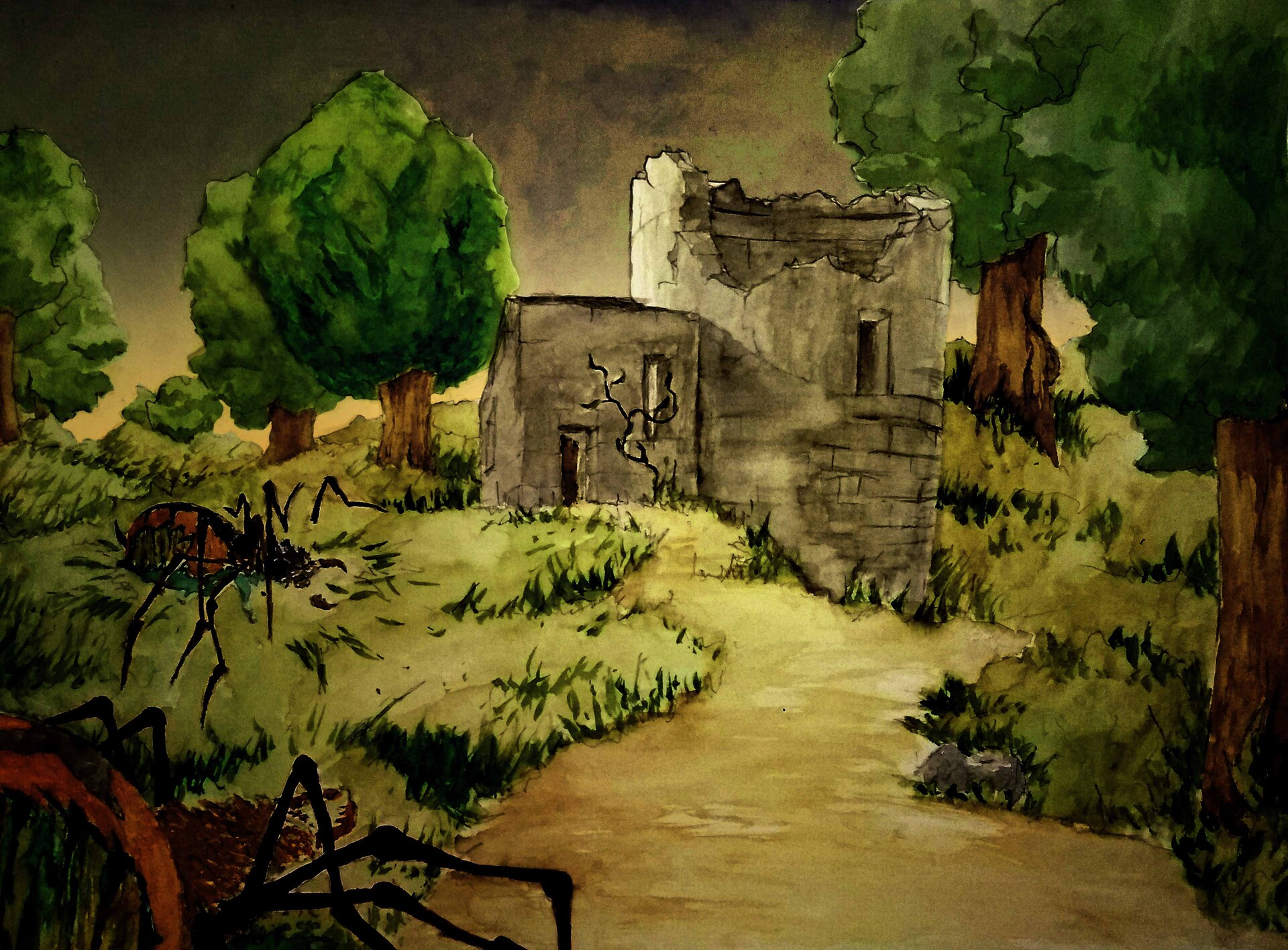 ArtStation - Young green dragon lair