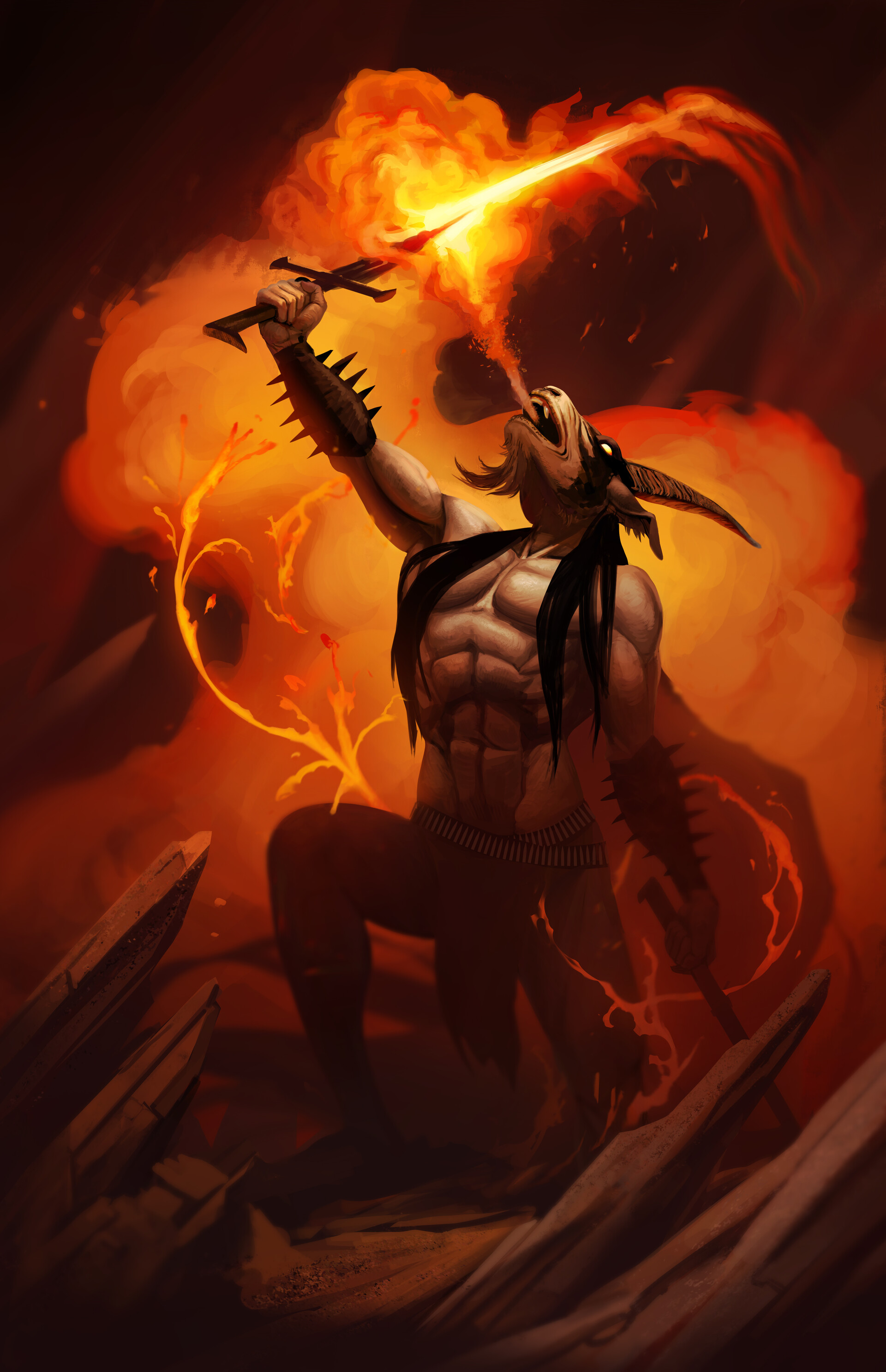 ArtStation - Sword Forged in the Raging Hell's Fire