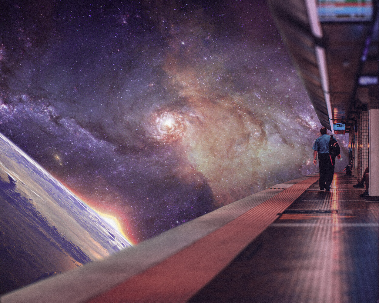 ArtStation - Trainstation in space