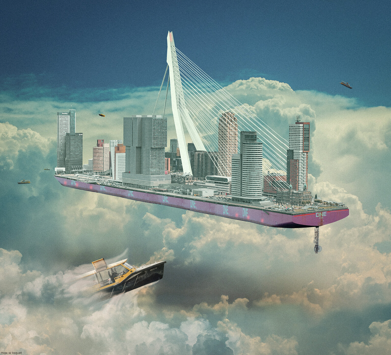 ArtStation - Flying Rotterdam