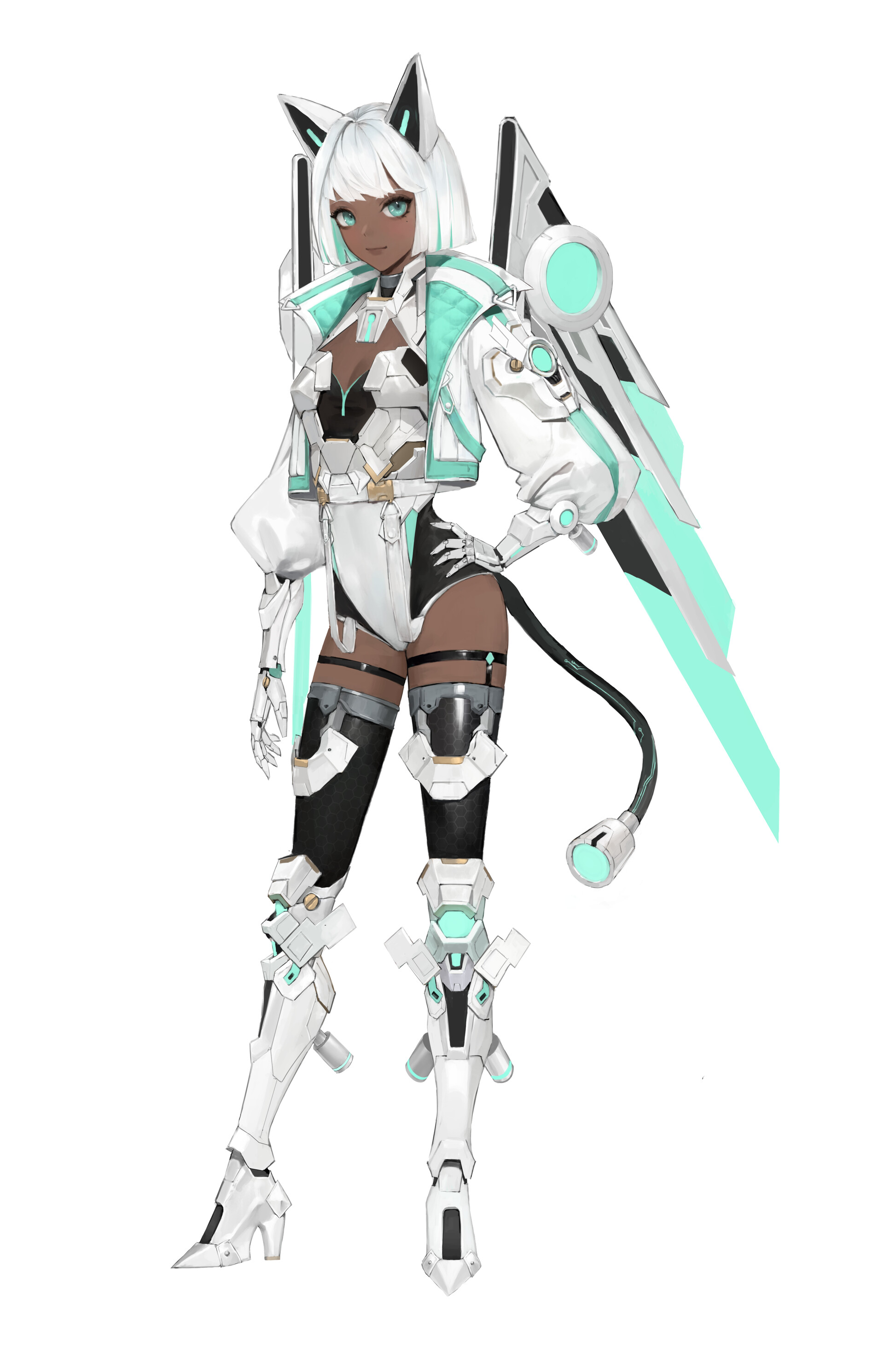 ArtStation - Cat Robot girl