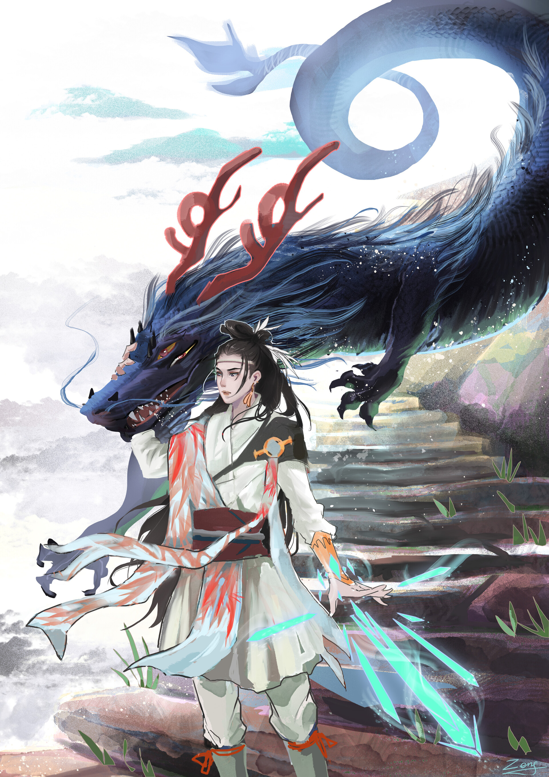 ArtStation - dragon and man