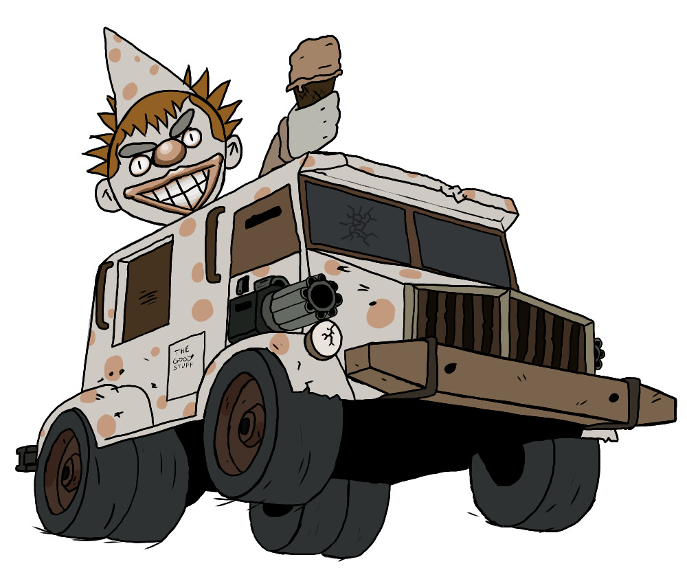 how to draw sweet tooth from twisted metal