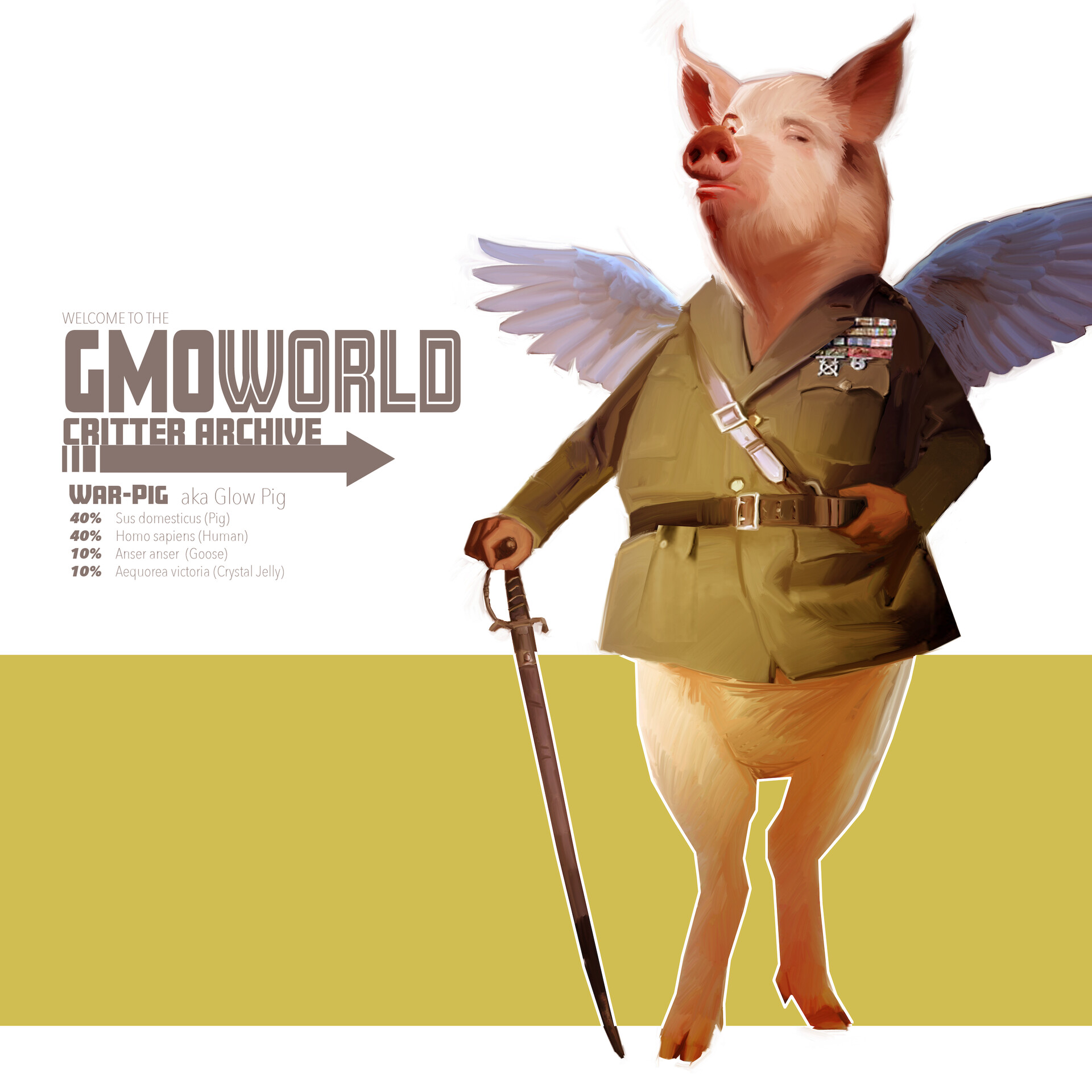 ArtStation - Warp Hog (hybrid human/pig/goose/jellyfish)