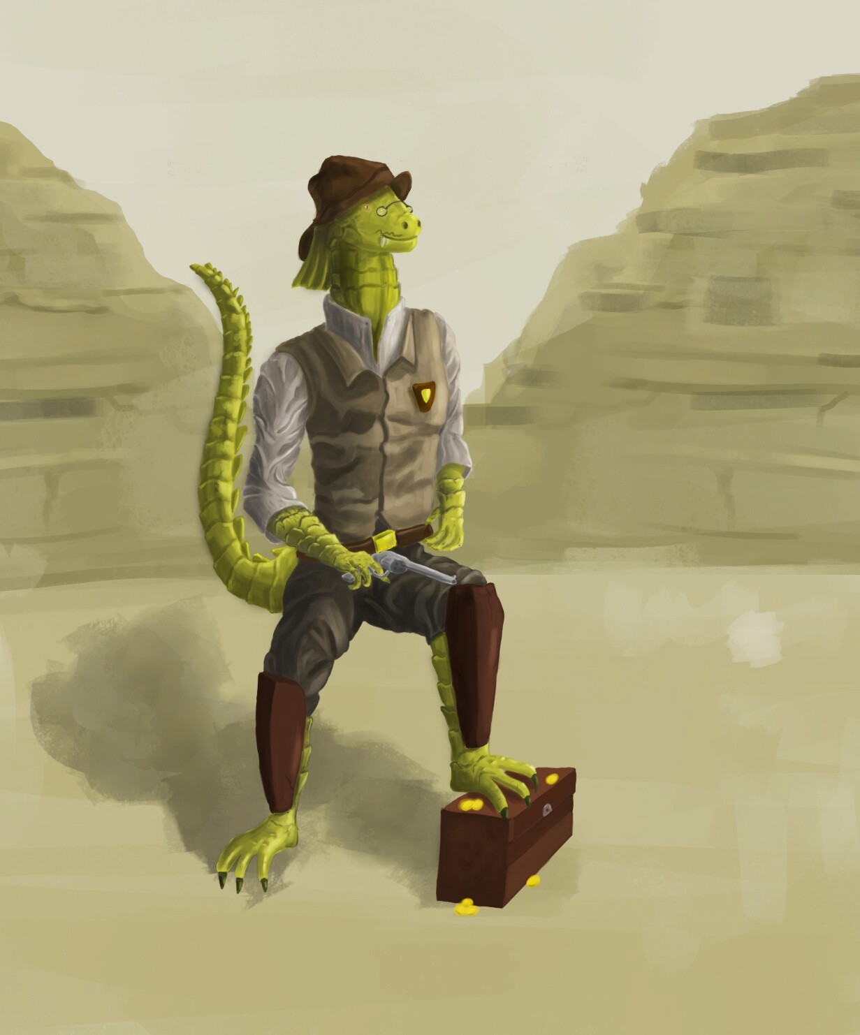 ArtStation - reptile cowboy