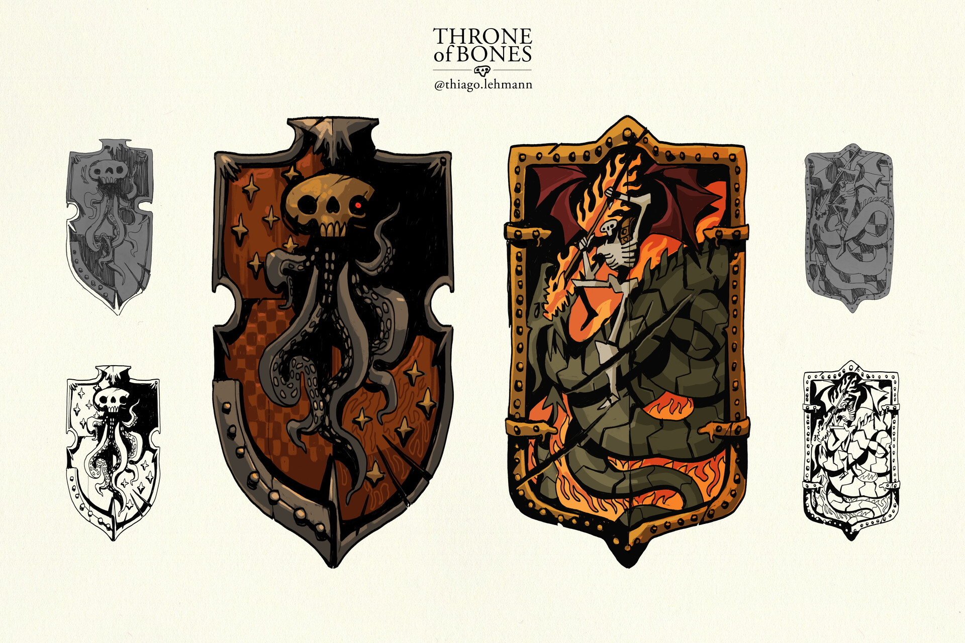 ArtStation - Throne of Bones - Shields Exploration