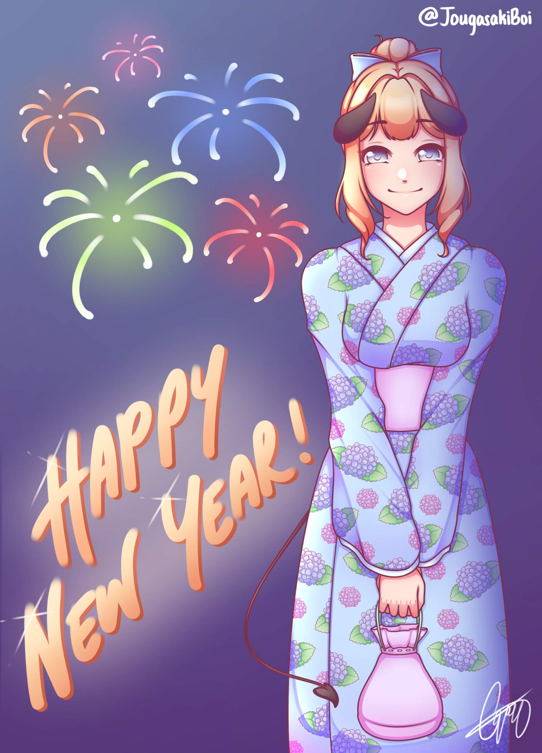ArtStation - Iris (OC: New Years Ver.)