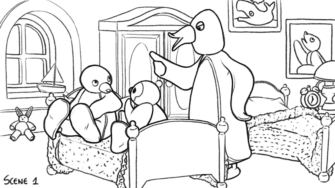 pingu coloring sheet