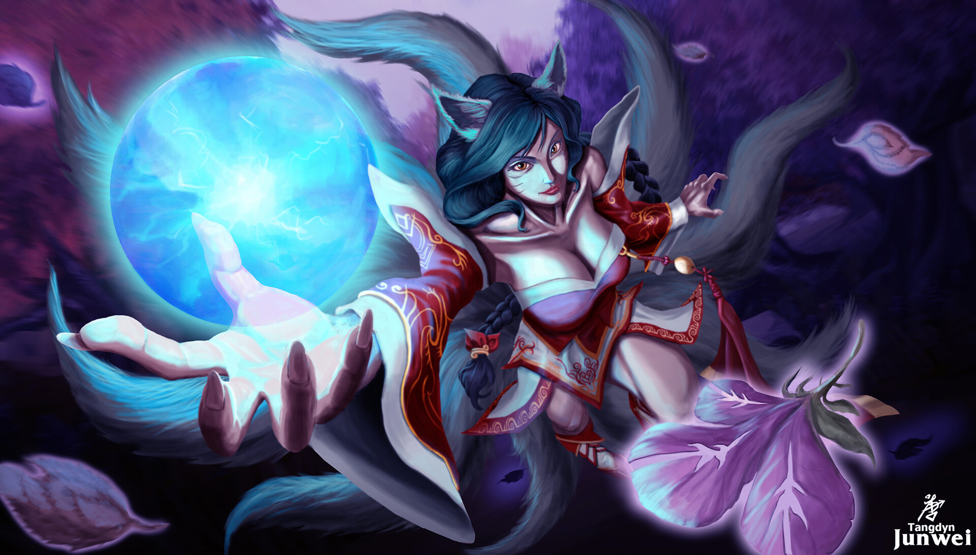 ArtStation - Ahri LOL fanart