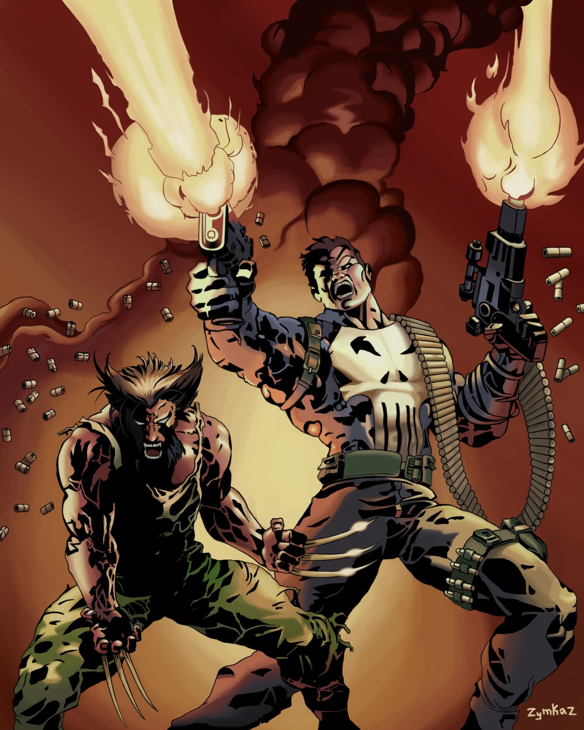 ArtStation - Wolverine and Punisher