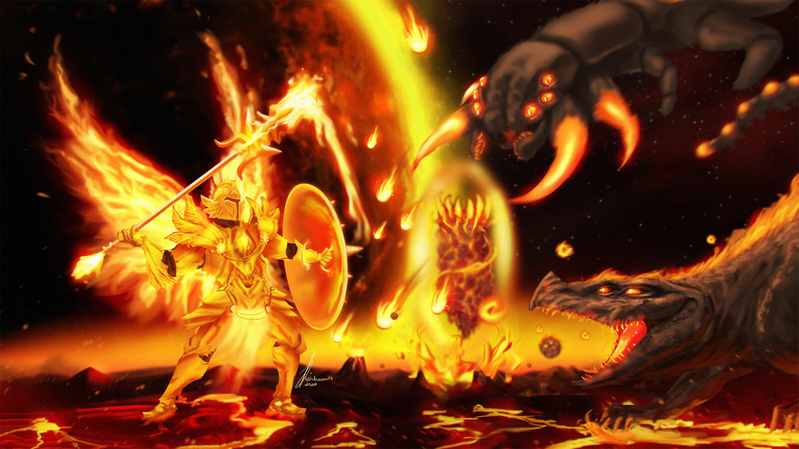 Victor Vaz - Solar Flare Warrior (Terraria Fanart)