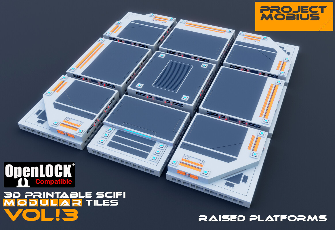Project Mobius - SciFi OpenLOCK Compatible Tiles for Gaming Vol3