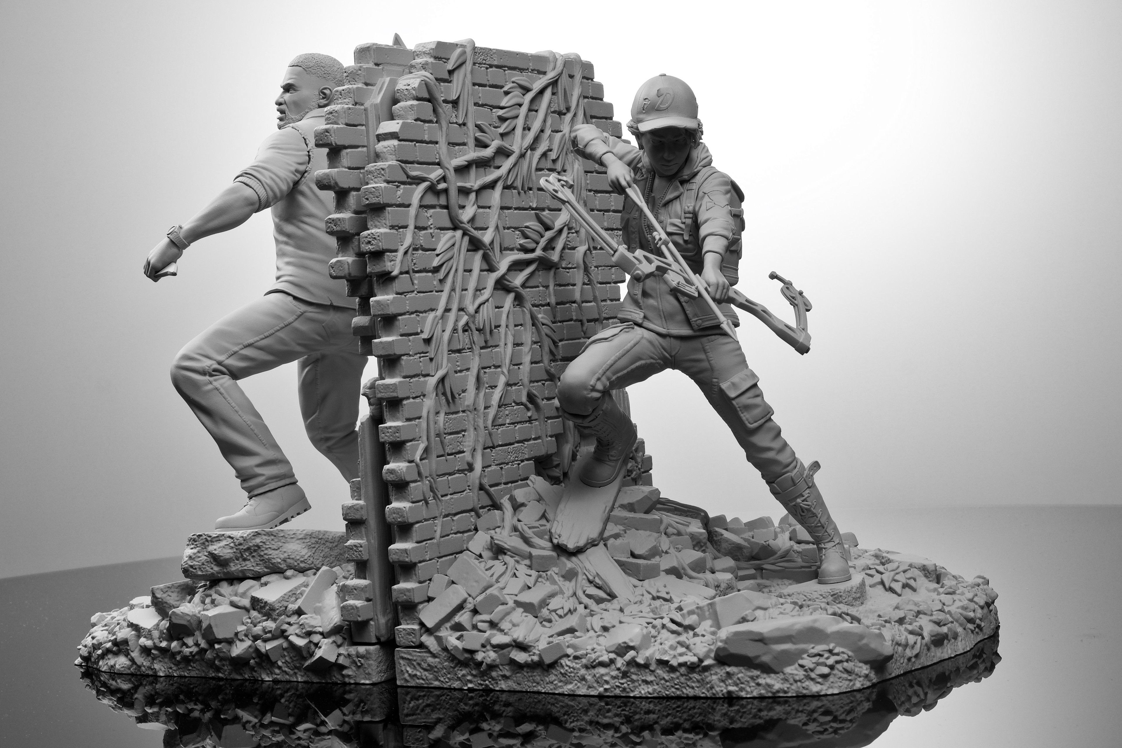 Michael Jenkins - Telltale's The Walking Dead: Lee and Clem Statues