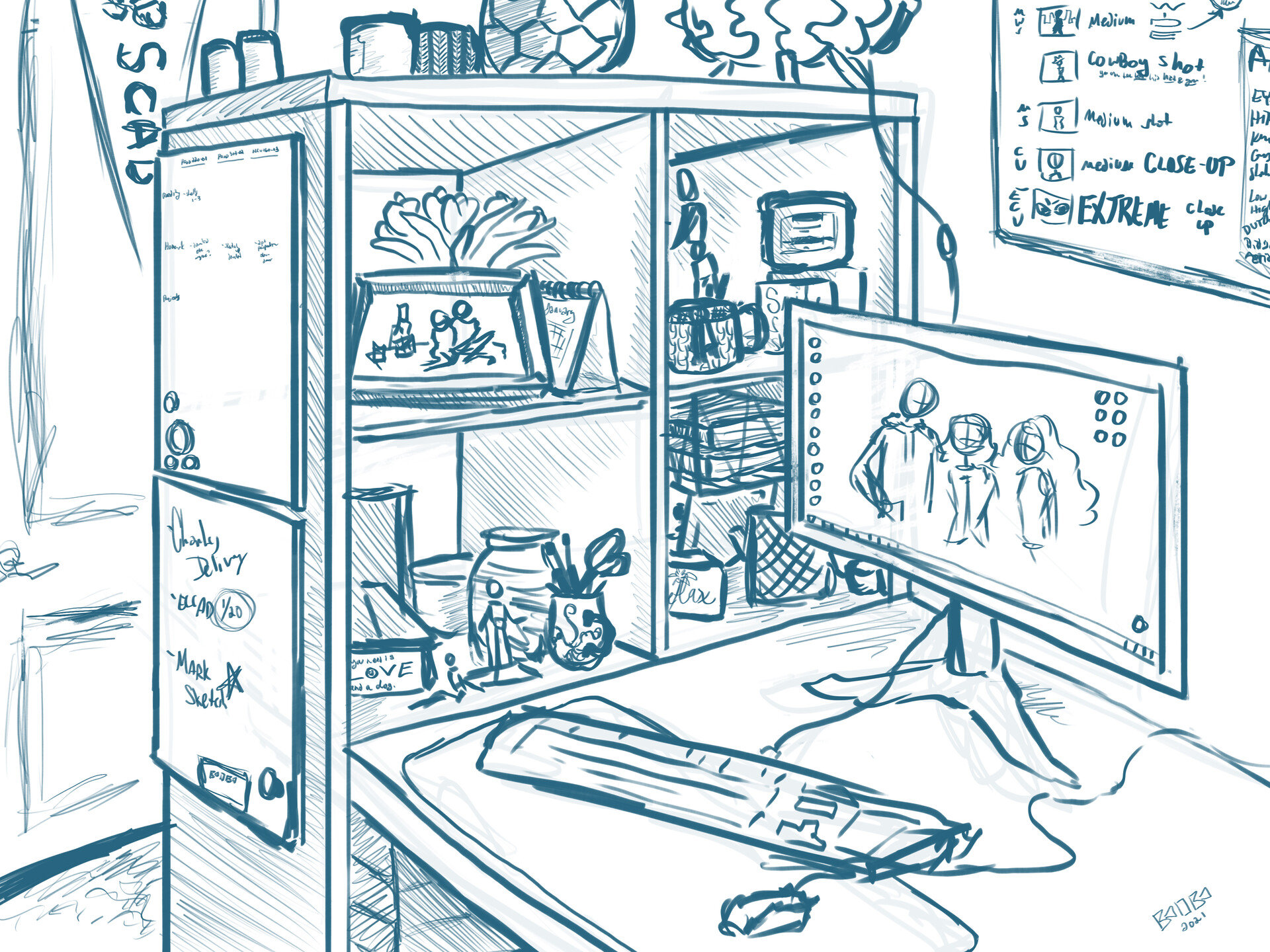 ArtStation - Workspace Sketch