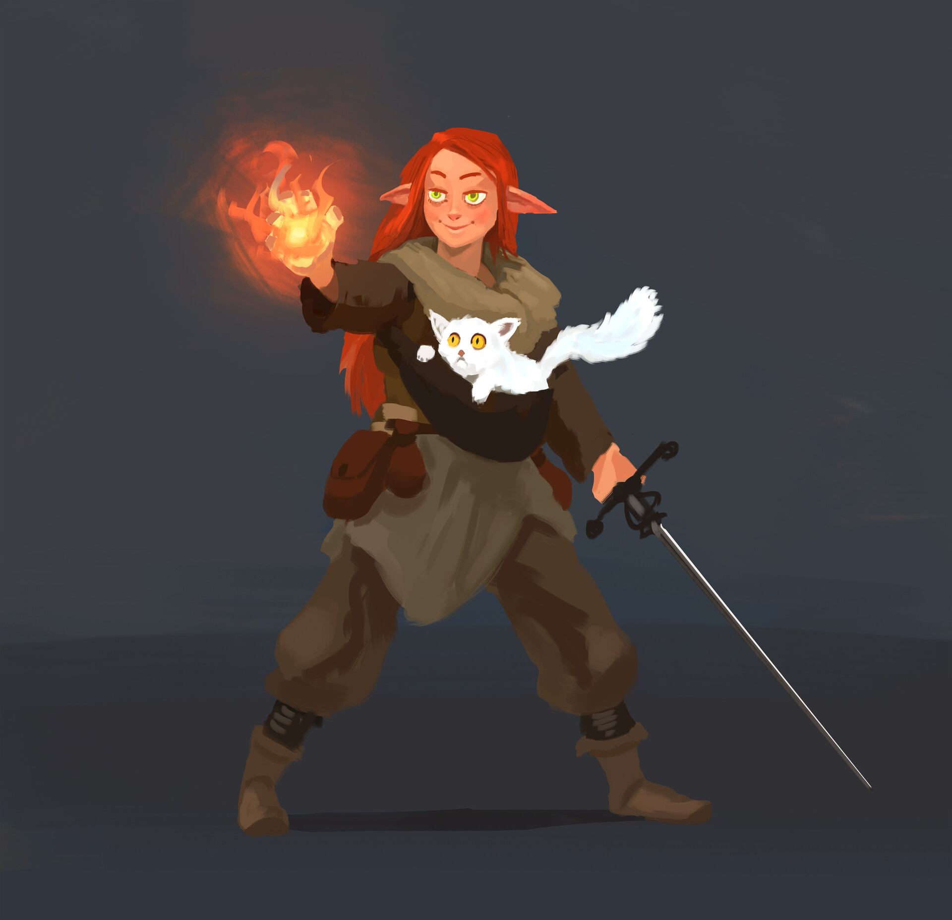 ArtStation - Bixi and cat