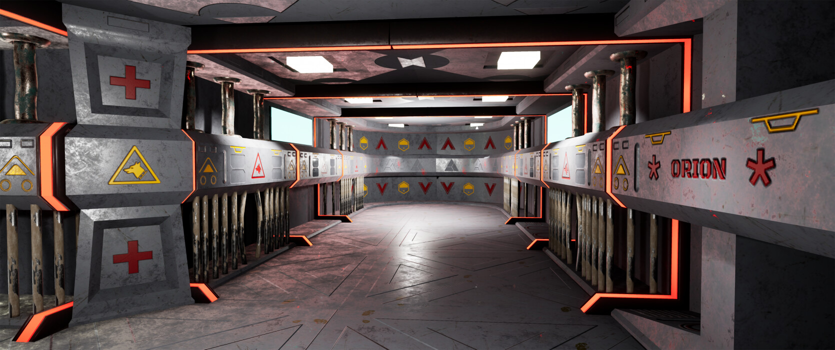 ArtStation - Modular Sci-Fi Hallway - 3D Model