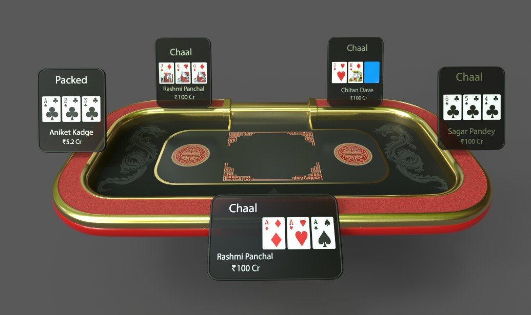 ArtStation - TeenPatti Game Table and Main screen