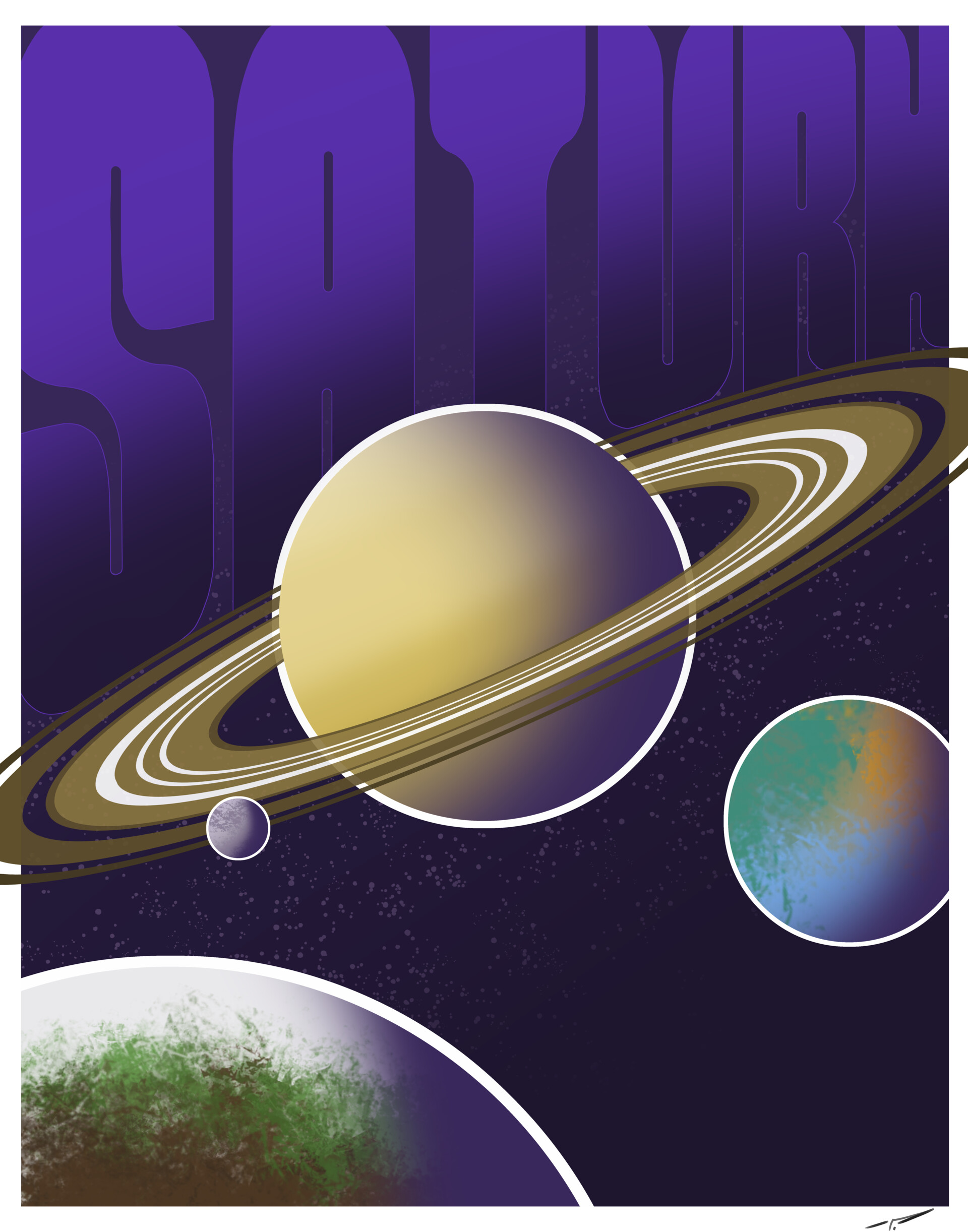 ArtStation - Saturn Poster Design