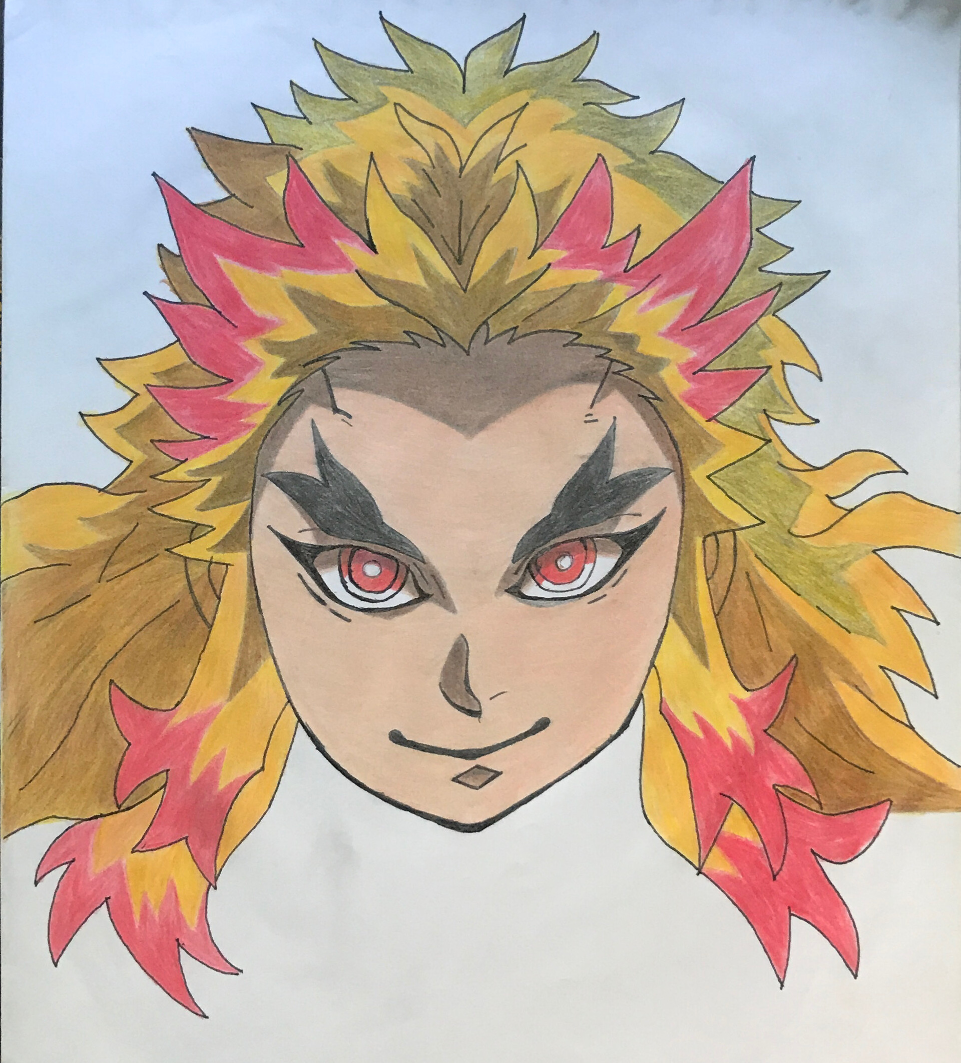 ArtStation - First Colored - Kyojuro Rengoku