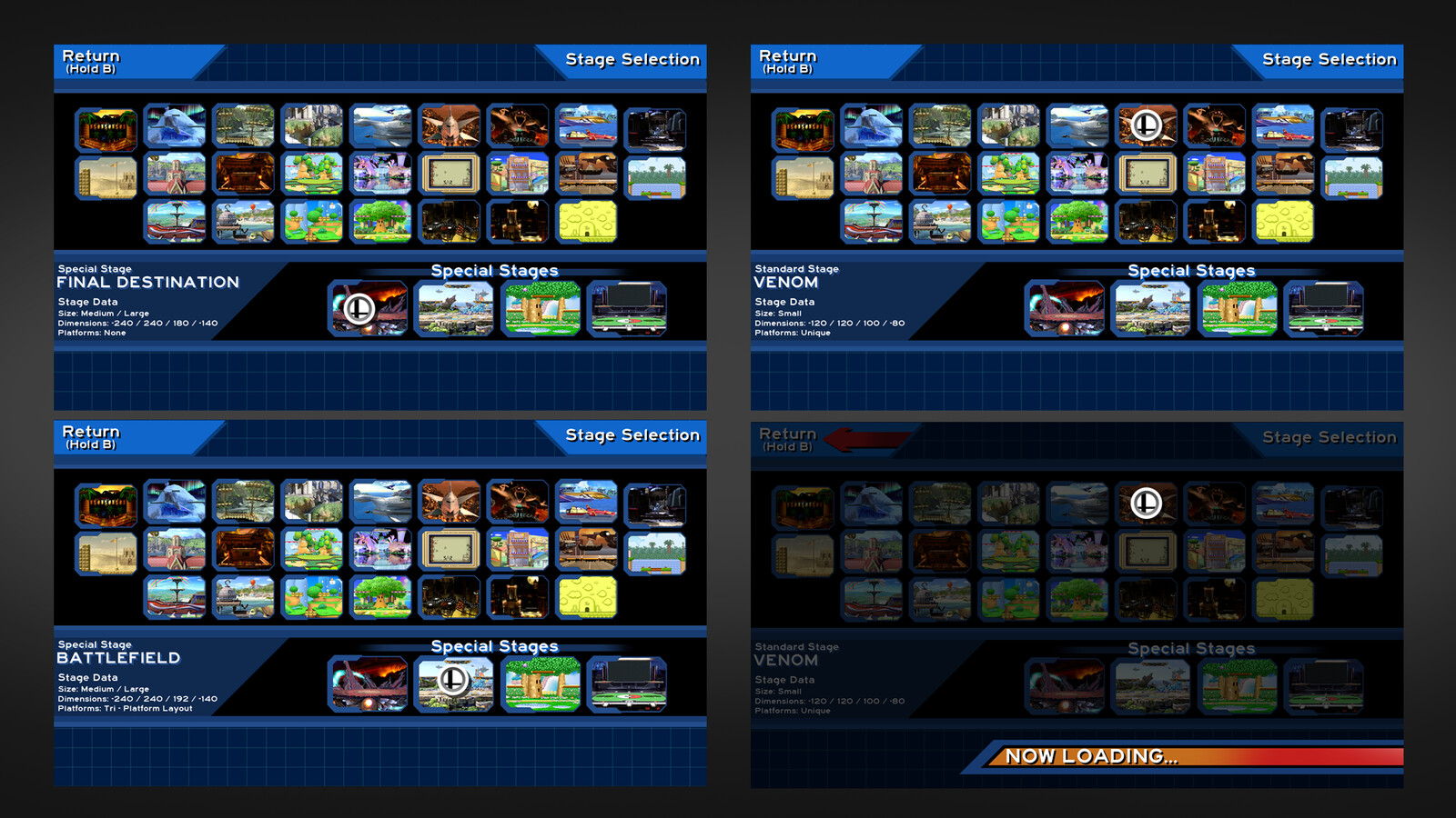 Sam Greenslade - Super Smash Bros. Melee - Menu/UI redesign