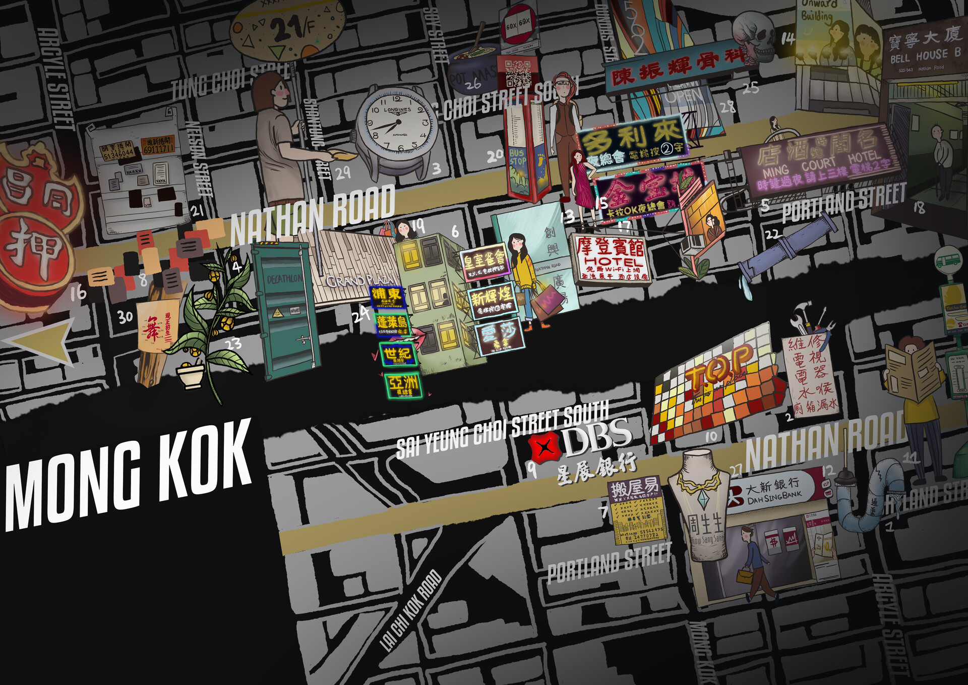 ArtStation - Mong Kok map
