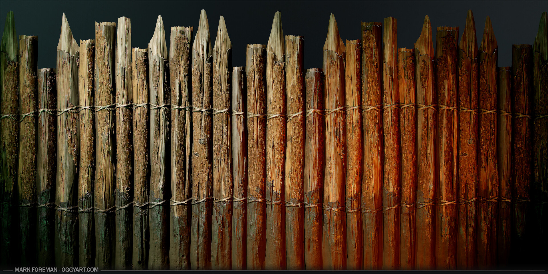 Mark Foreman - Medieval Wooden Stakes Palisade - Substance Source ...