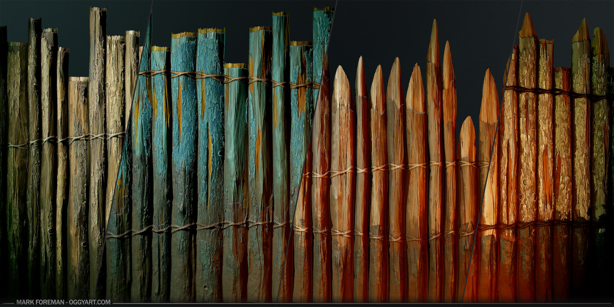Mark Foreman - Medieval Wooden Stakes Palisade - Substance Source ...