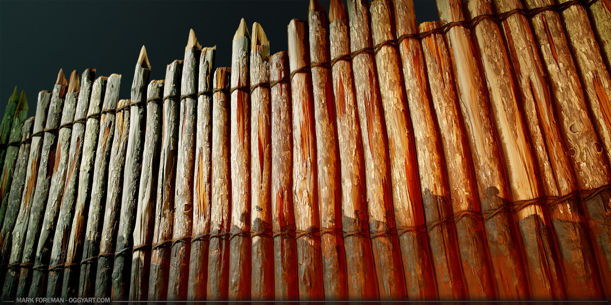 Mark Foreman - Medieval Wooden Stakes Palisade - Substance Source ...